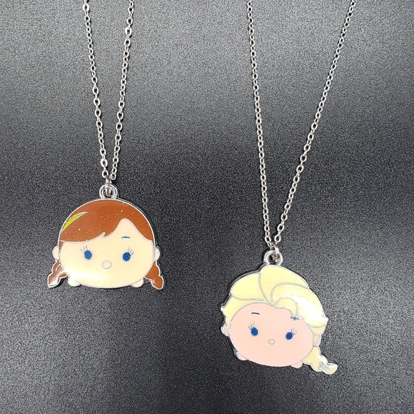 Hand Crafted | Jewelry | Elsa Anna Sisters Necklace Set | Poshmark